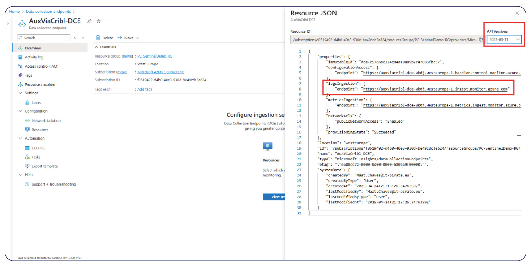 Ingesting custom logs from Microsoft Sentinel Auxiliary tables using ...