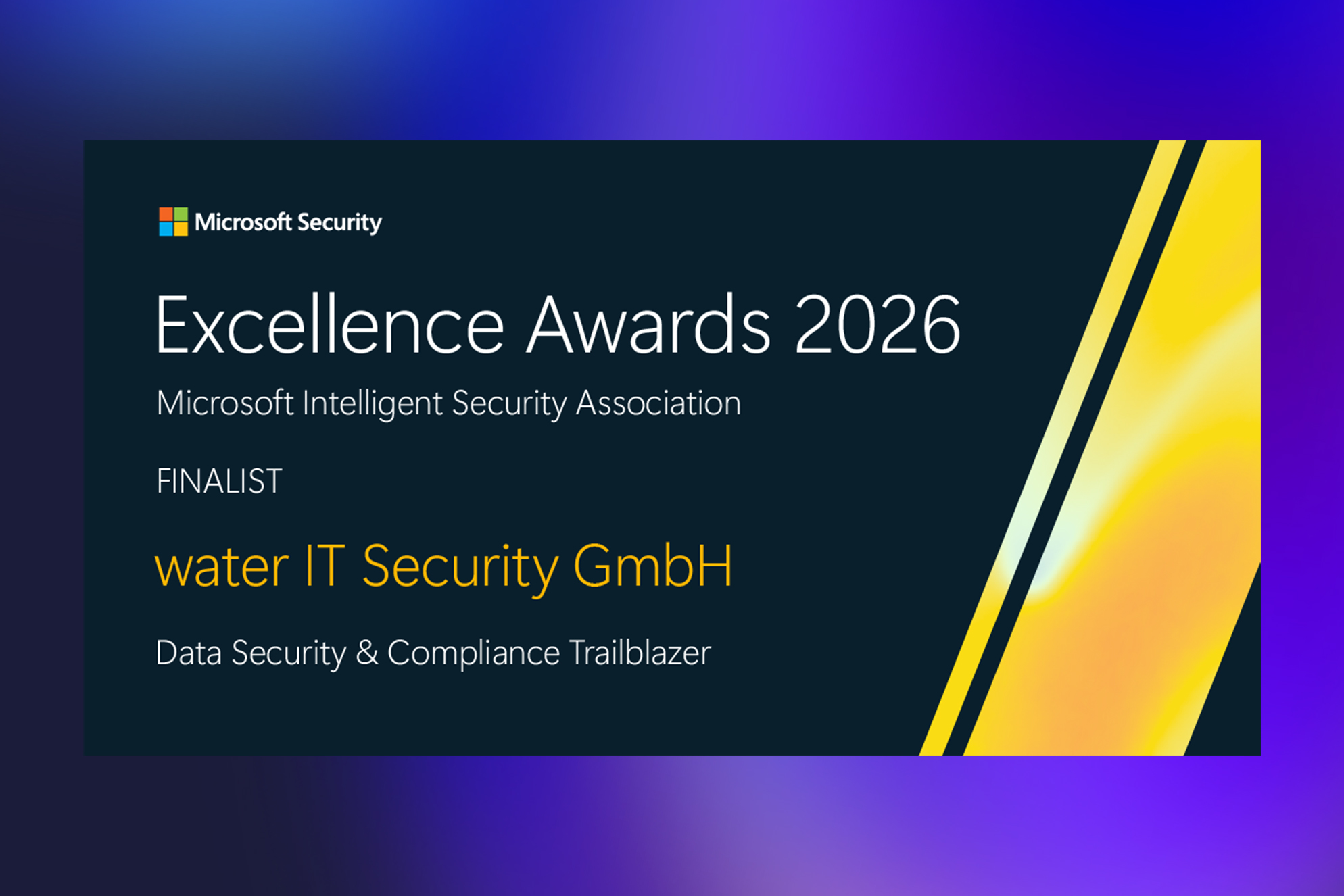 water IT Security recognized as a Microsoft Security Excellence Awards ...
